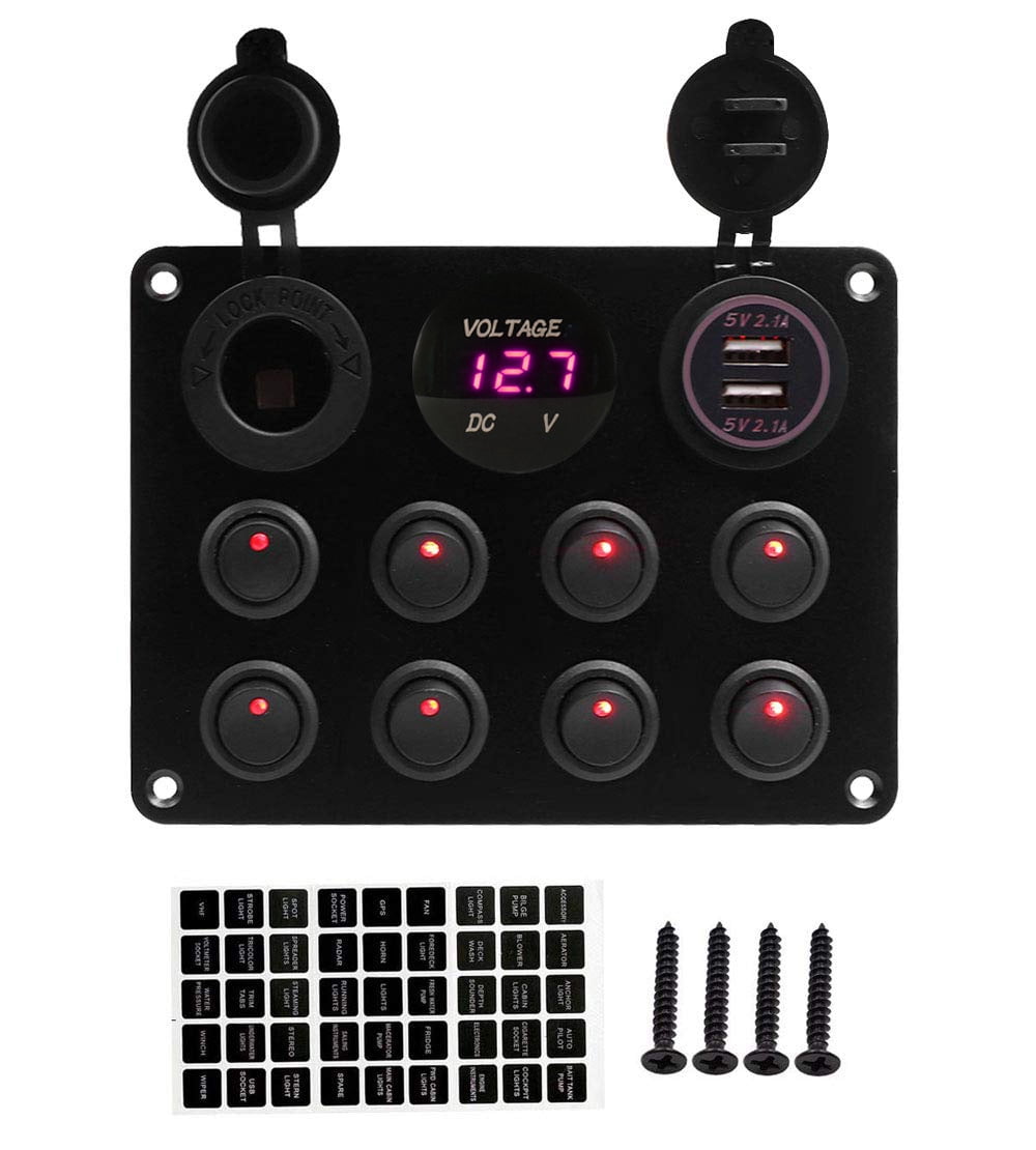 8-position Cat's Eye Switch combination panel with fuse box protection ...