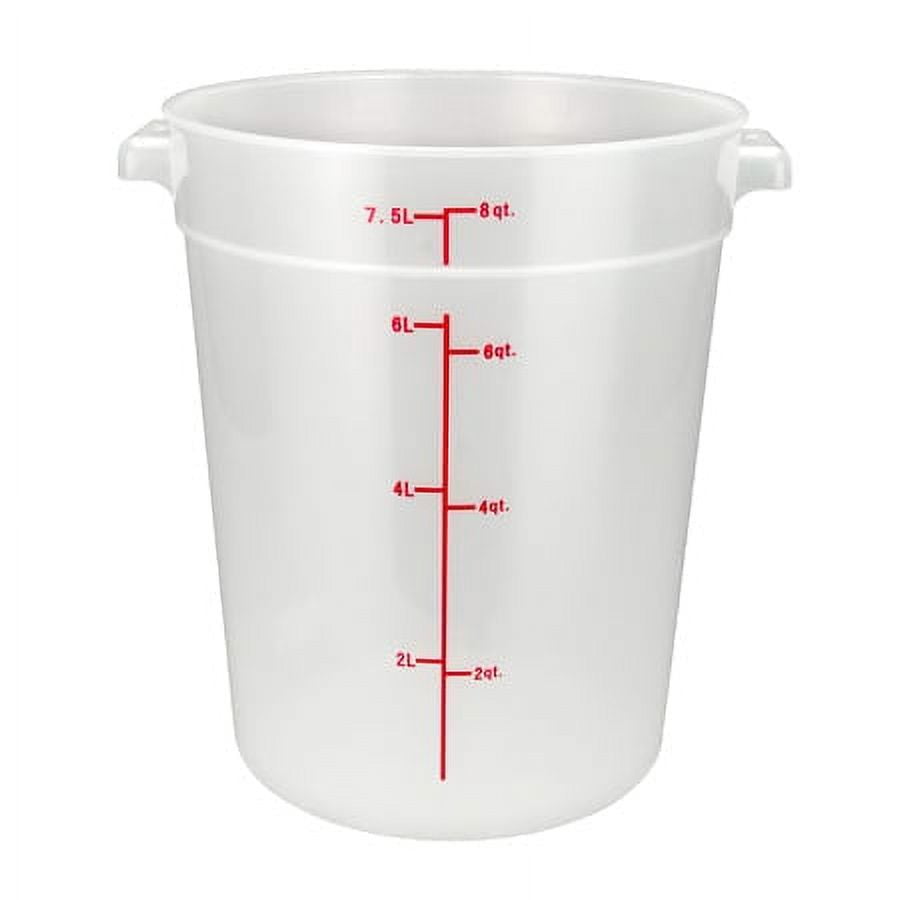 8+qt+Round+Storage+Container%2c+Polypropylene%2c+Translucent+ - Walmart.com