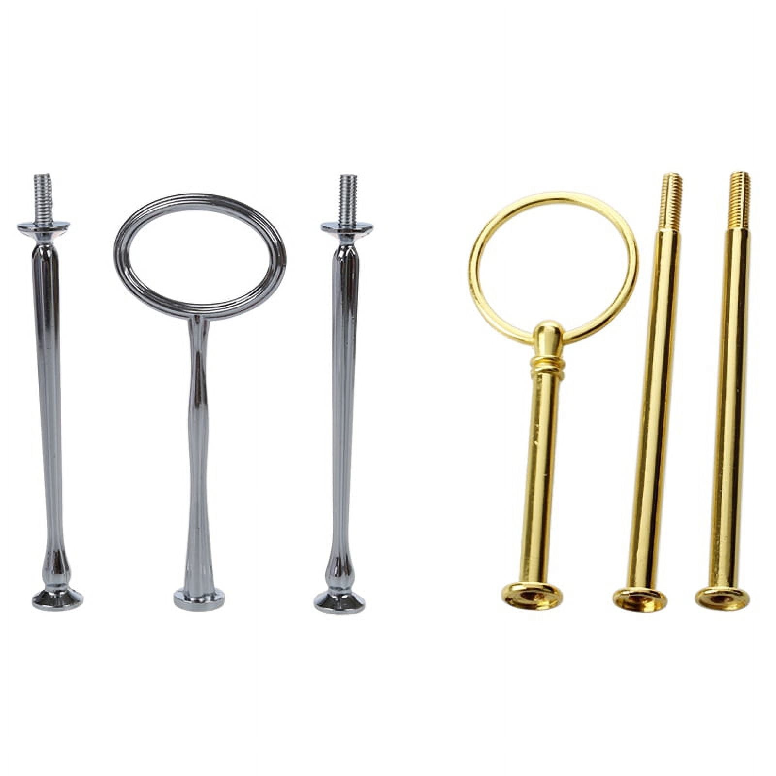 8 set Wedding Metal 3 Tier Cake Stand Center Handle Rods Fittings Kit ...