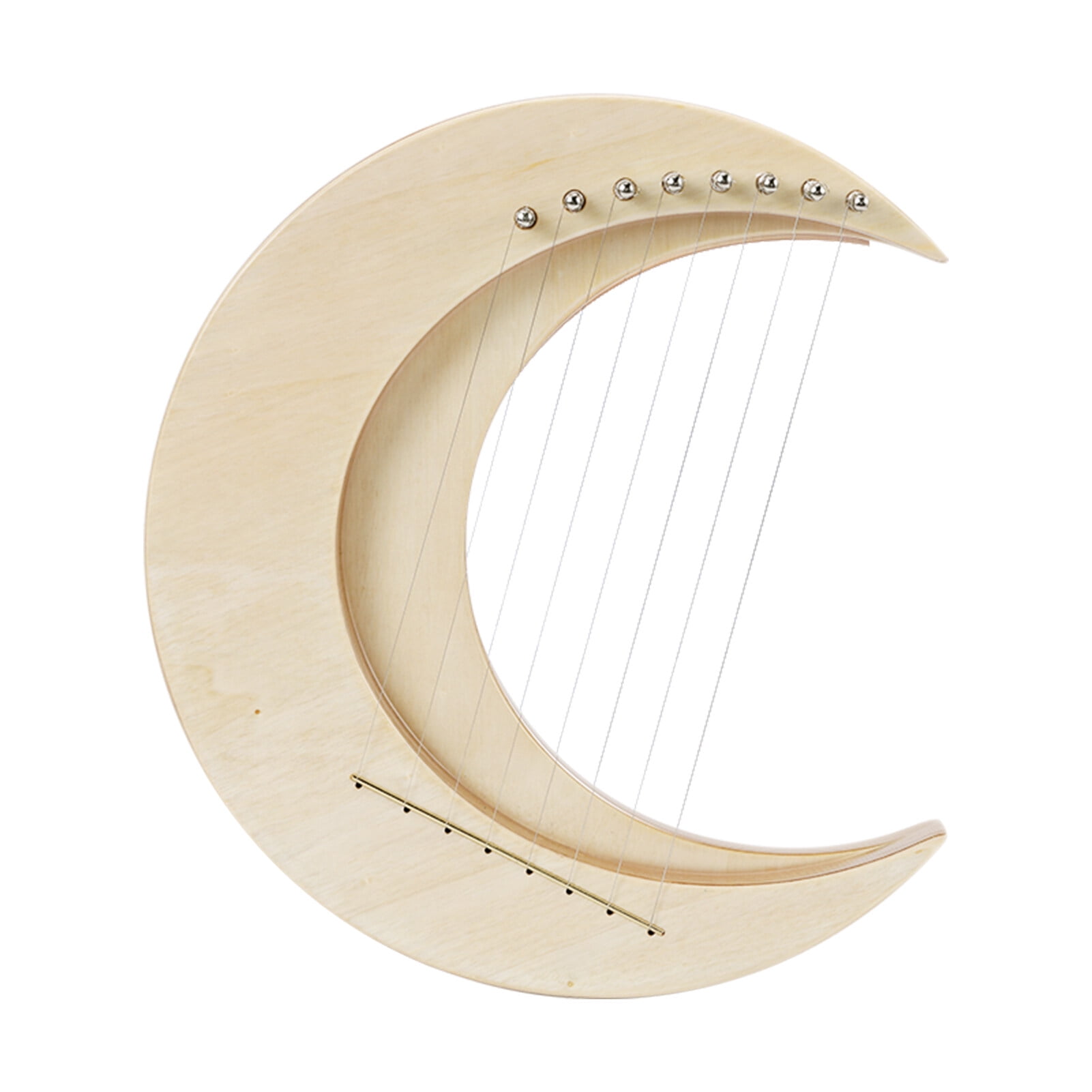 8-string Crescent Moon Type Lyre G Key Portable Lyre Steel Wire Strings ...