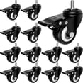 8-turn wheel set, 12 pcs 2-inch with double brake heavy-duty turn wheel ...
