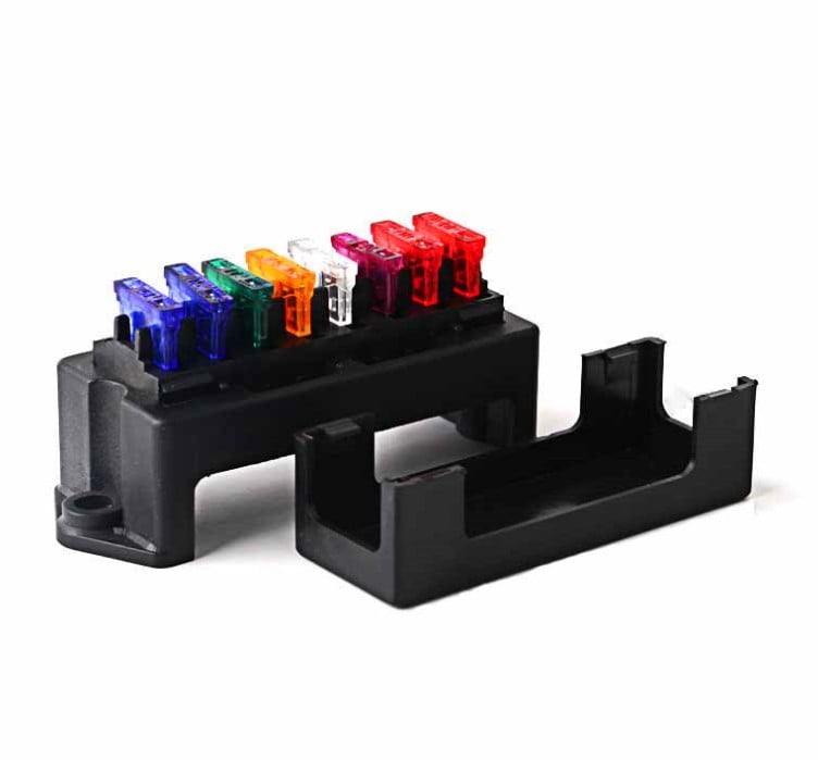 8 way Circuit Standard Blade Fuse Box DC 12V/24V Car Fuse Block Holder ...