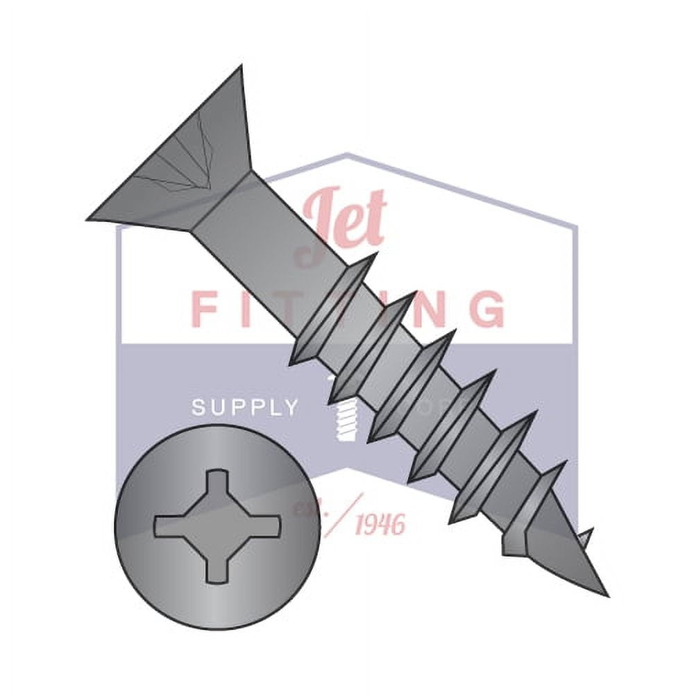 #8 x 1 1/2" Deep Thread Wood Screws | Flat Square-Phillips | NO Nibs ...