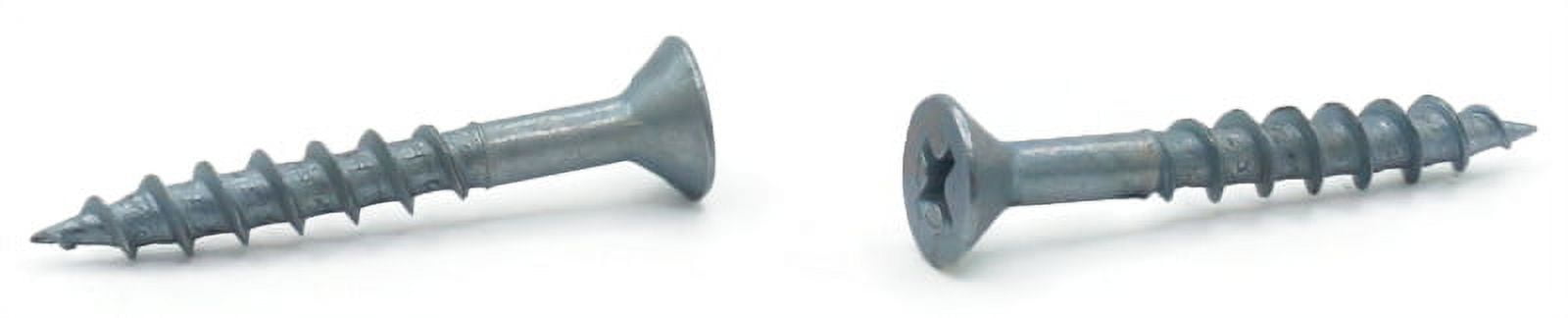 #8 x 1 1/2" Deep Thread Wood Screws / Phillips / Flat Head / Steel ...