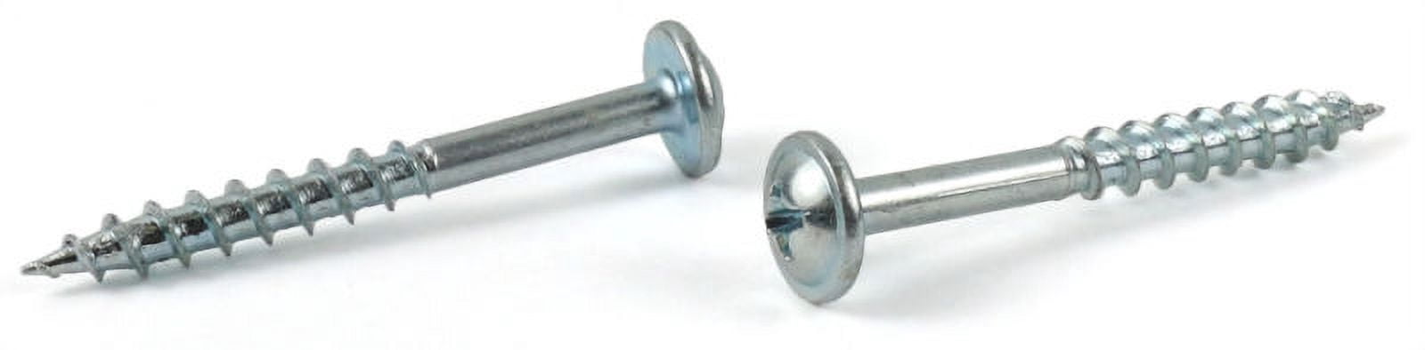 #8 x 1 1/2" Deep Thread Wood Screws / Phillips / Round Washer Head ...