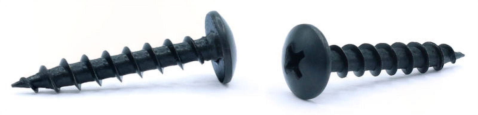 #8 x 1 1/2" Deep Thread Wood Screws / Phillips / Truss Head / Steel ...