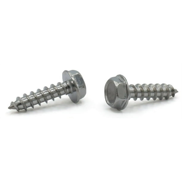 #8 x 1 1/2" Type A Self-Tapping Screws / Unslotted / Hex Washer Head ...