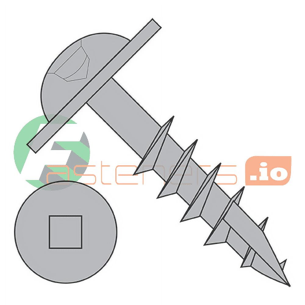 #8 x 1 1/4" Deep Thread Wood Screws / Pocket Hole / Square Drive ...