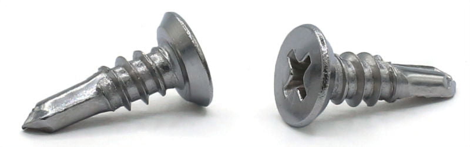 #8 x 1 1/4" Self-Drilling Screws / Phillips / Flat Undercut Head ...