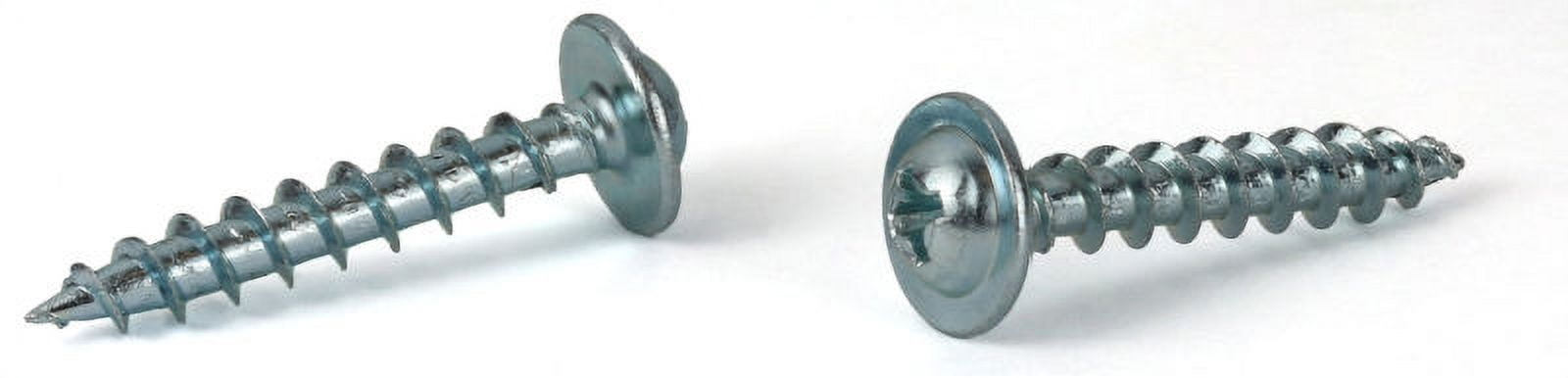 #8 x 1/2" Deep Thread Wood Screws / Phillips / Round Washer Head ...