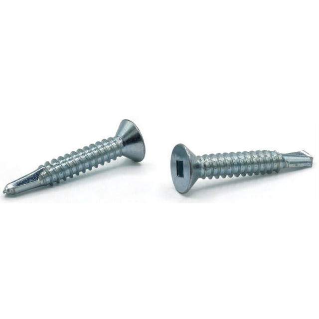 #8 x 1/2" Self-Drilling Screws / Square / Flat Head / 410 Stainless ...