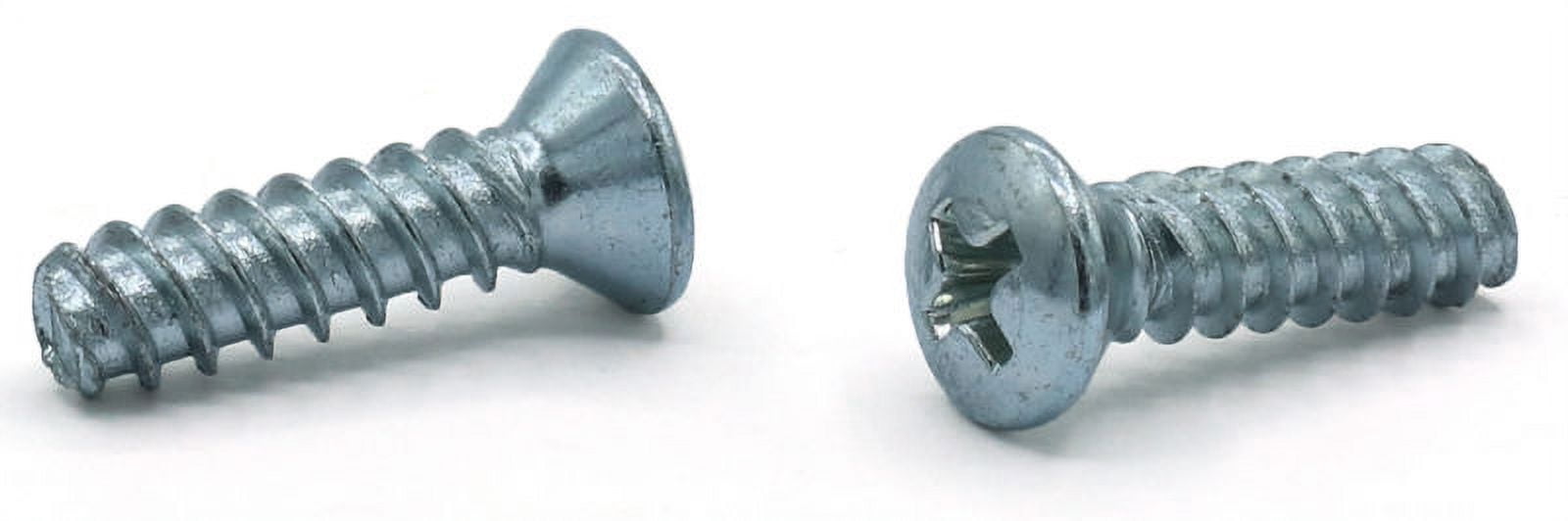 #8 x 1/2" Thread Forming Screws for Plastics (48-2) / Phillips / Oval ...