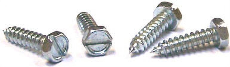 #8 x 1/2" Type AB Self-Tapping Screws / Slotted / Hex Head / Steel ...
