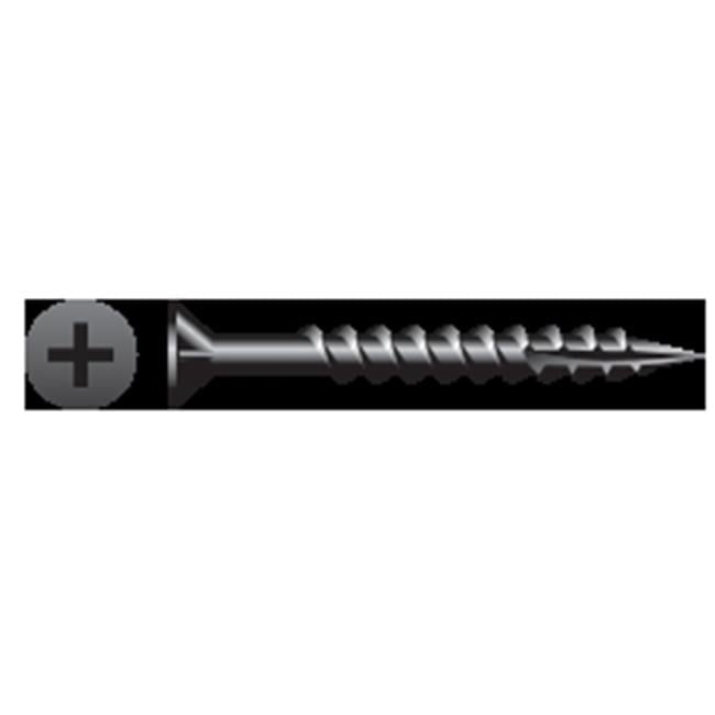 8 x 1.25 in. Phillips Flat Head Screw with Nibs Particle Board Screws ...