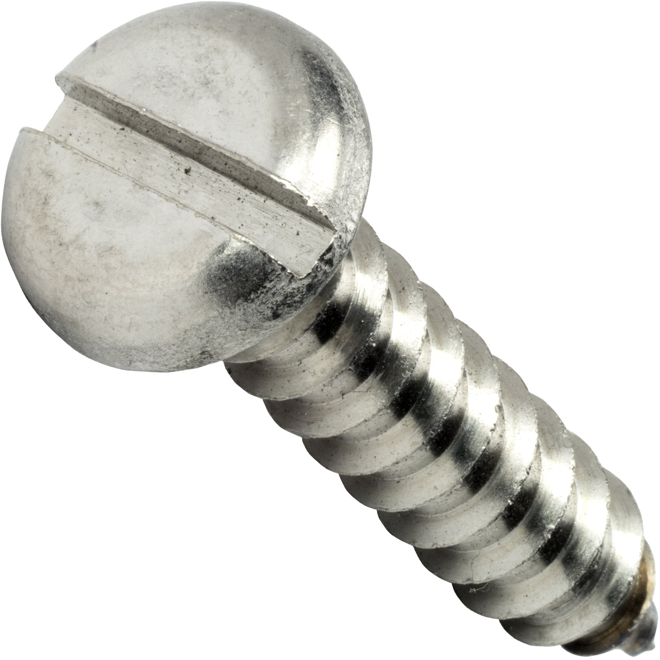 #8 x 1-3/4" Pan Head Sheet Metal Screws, Slotted Drive, Stainless Steel ...
