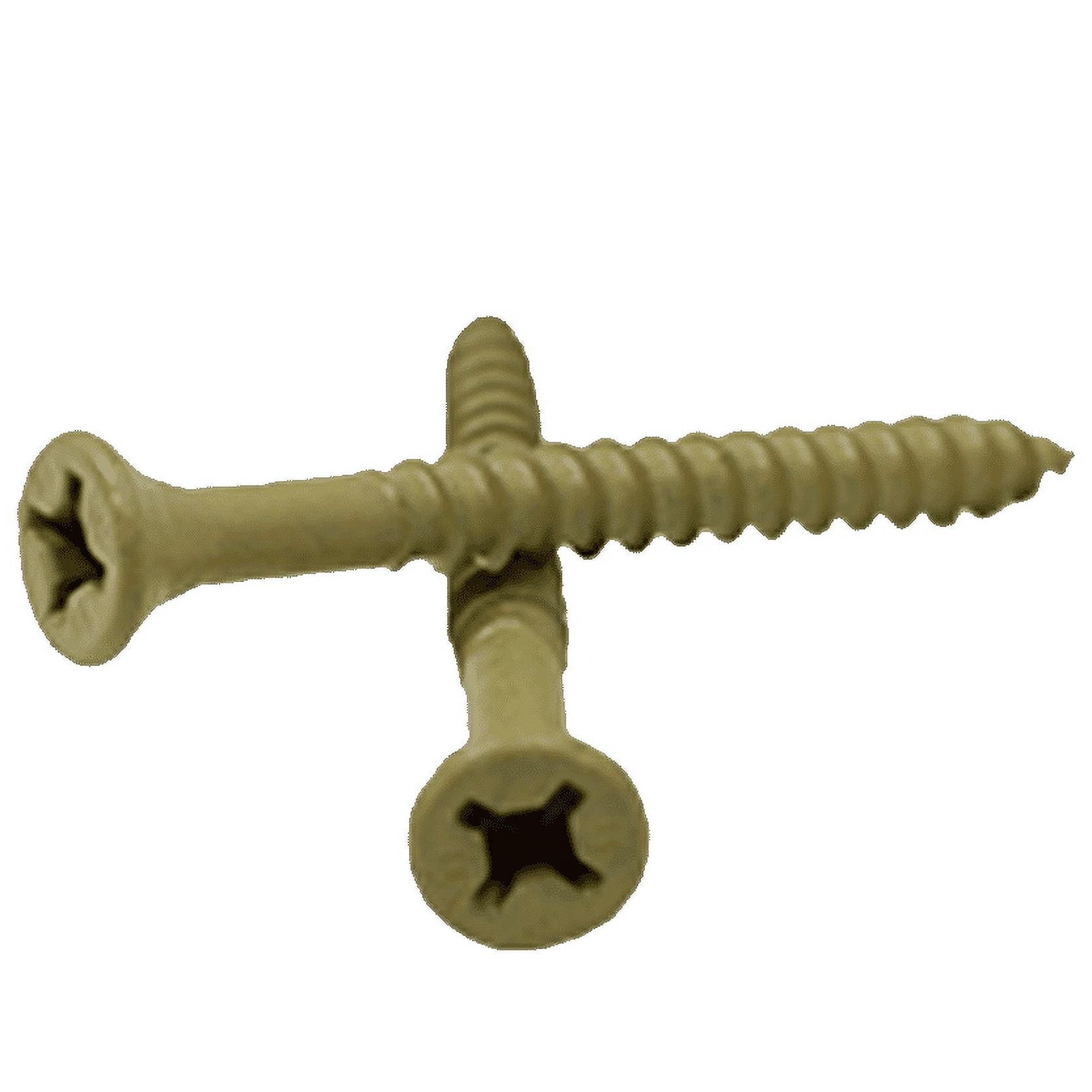 #8 x 1 5/8" Deck Screws/ Tan/ ACQ Compatible/ Combo Drive - Square and ...
