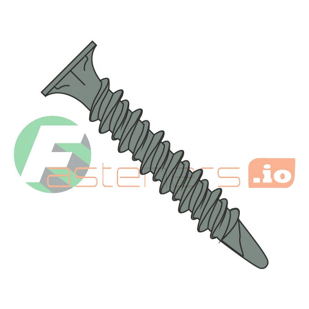 #8 x 1 5/8" Self-Drilling Screws / Phillips / Wafer Head / Nibs / Spade ...