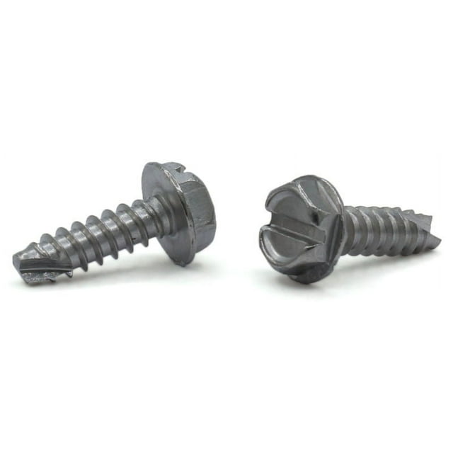 #8 x 1" Type 25 Thread Cutting Screws / Slotted / Hex Washer Head ...