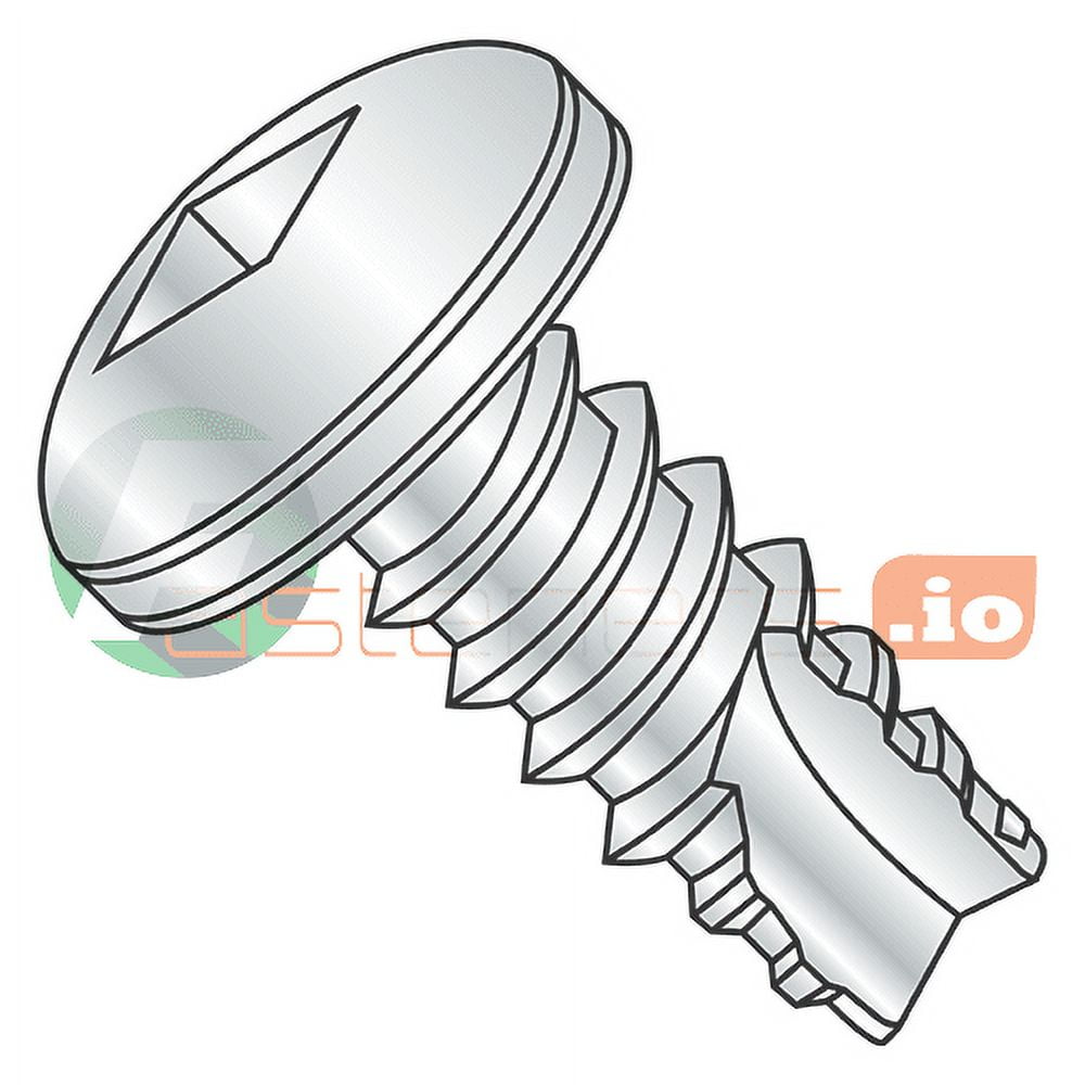 #8 x 1" Type 25 Thread Cutting Screws / Square Drive / Pan Head / Steel ...