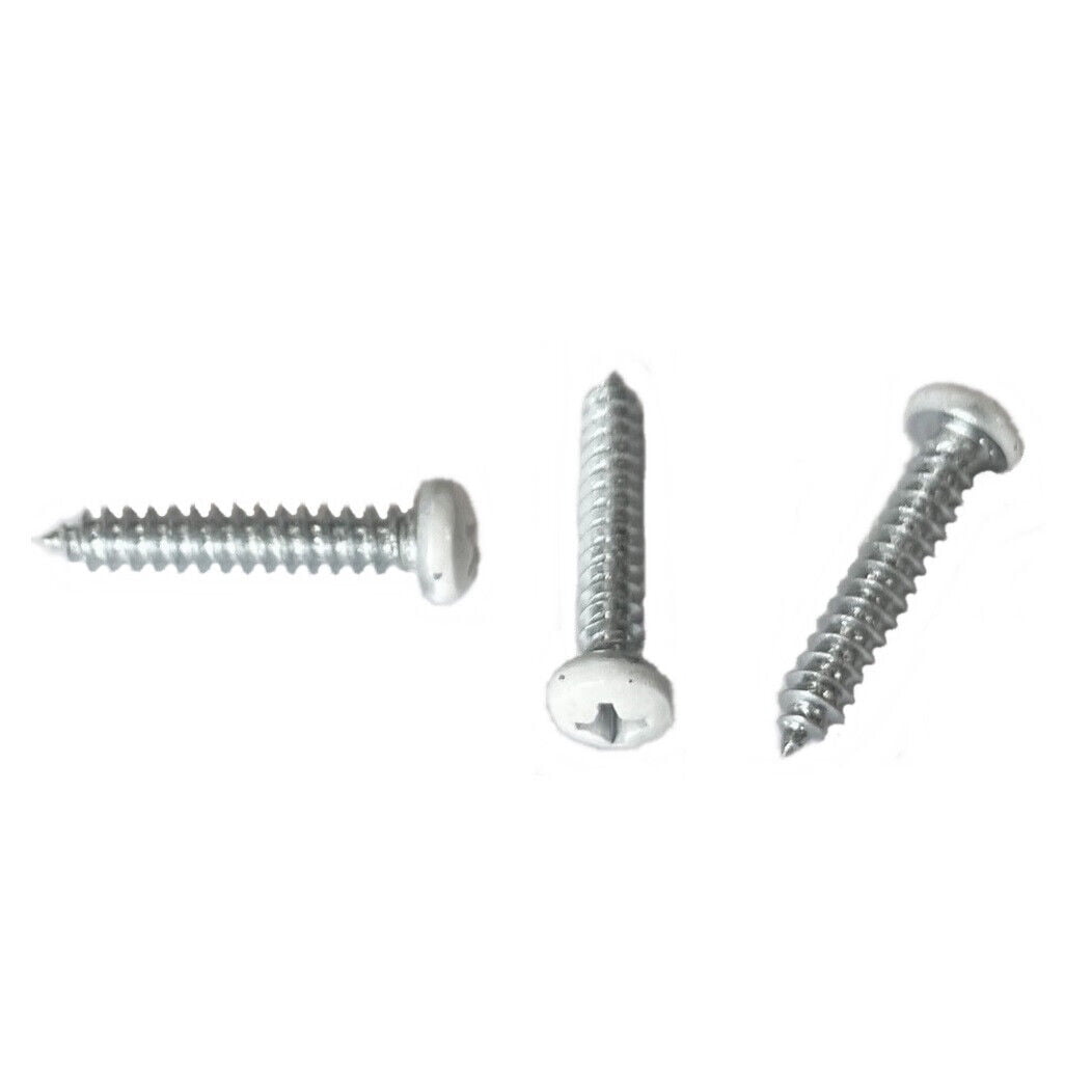 #8 x 1" White Pan Head Metal RV Screws | Phillips Drive | 1 Inch RV ...