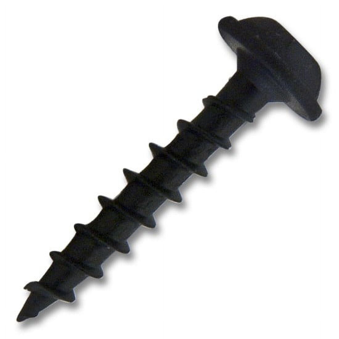 #8 x 1 in. Black #2 Square Round Washer Head Coarse Thread Self-Tapping ...