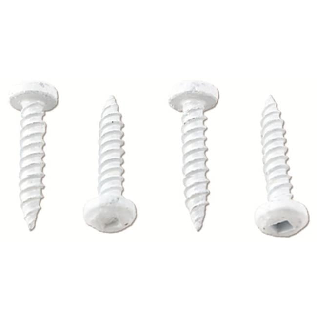 8 x 1 in. Pan Head Square Recess Screw, White - Walmart.com