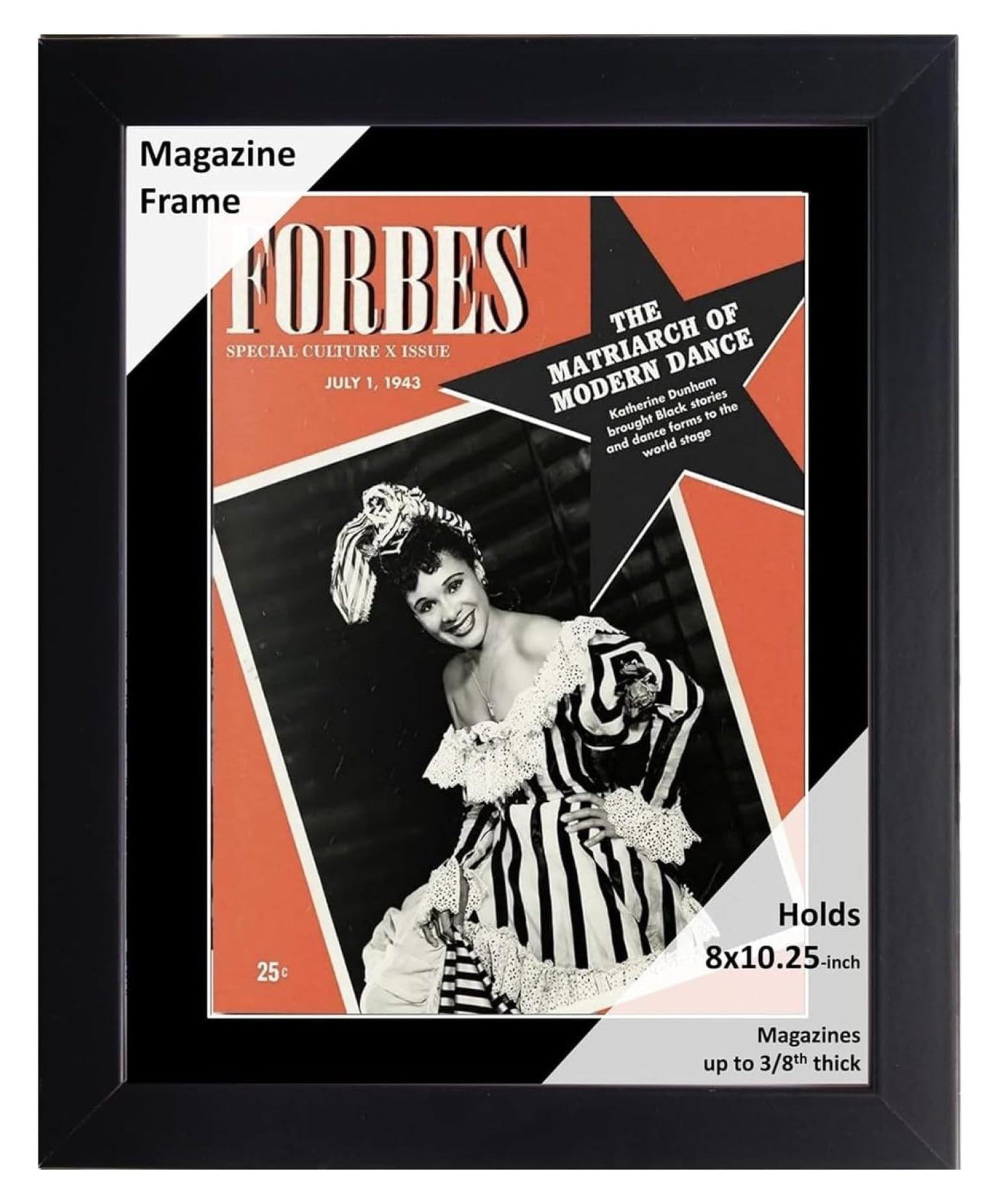 8 x 10.25 Magazine Frame with Full-Strength Glass, Holds Up To A 1/4 ...