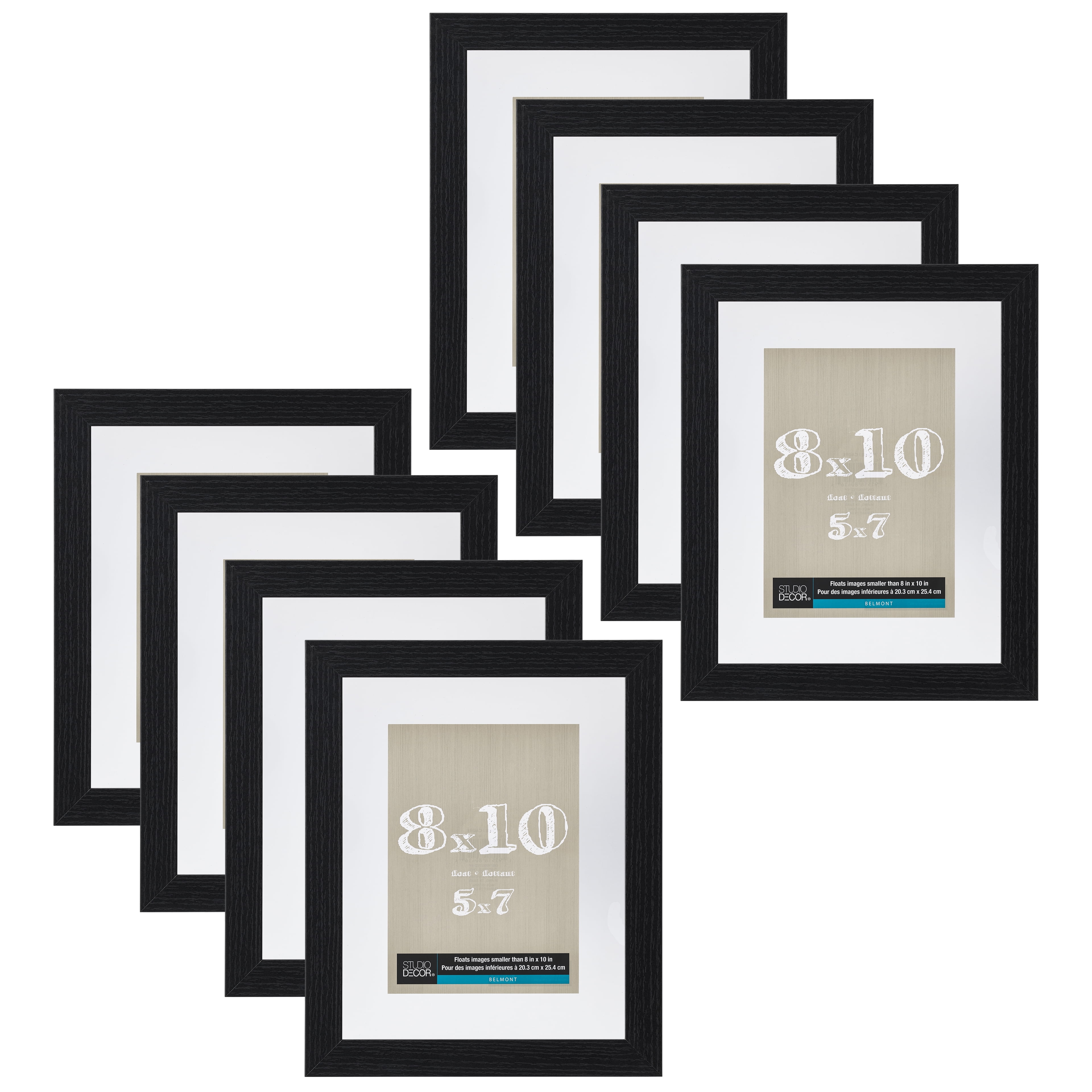 8"x10" Belmont Photo Artwork Float Frame - Studio D√©cor, Black, 8 Pack ...