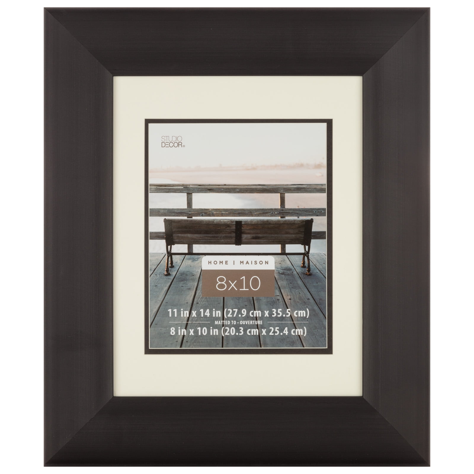 8" x 10" Black Home Portrait Frame With Mat by Studio Décor - Includes ...