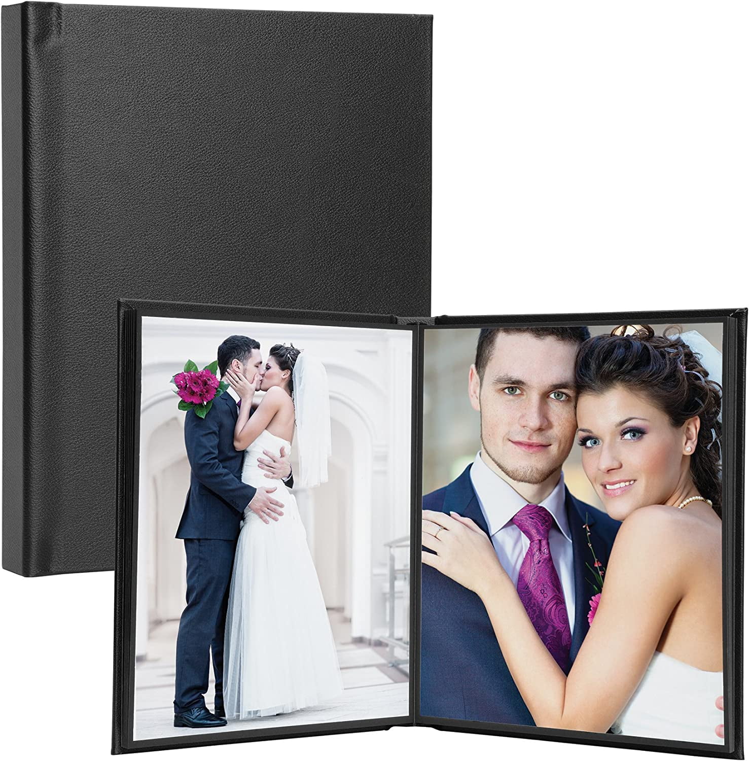 8" x 10" Black Leather Self-Stick Photo Album - Walmart.com