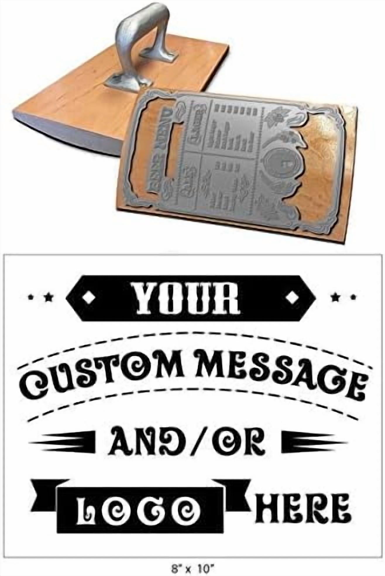 8'' x 10'' Extra Large Rocker Mount Wood Hand Rubber Stamp with Heavy ...