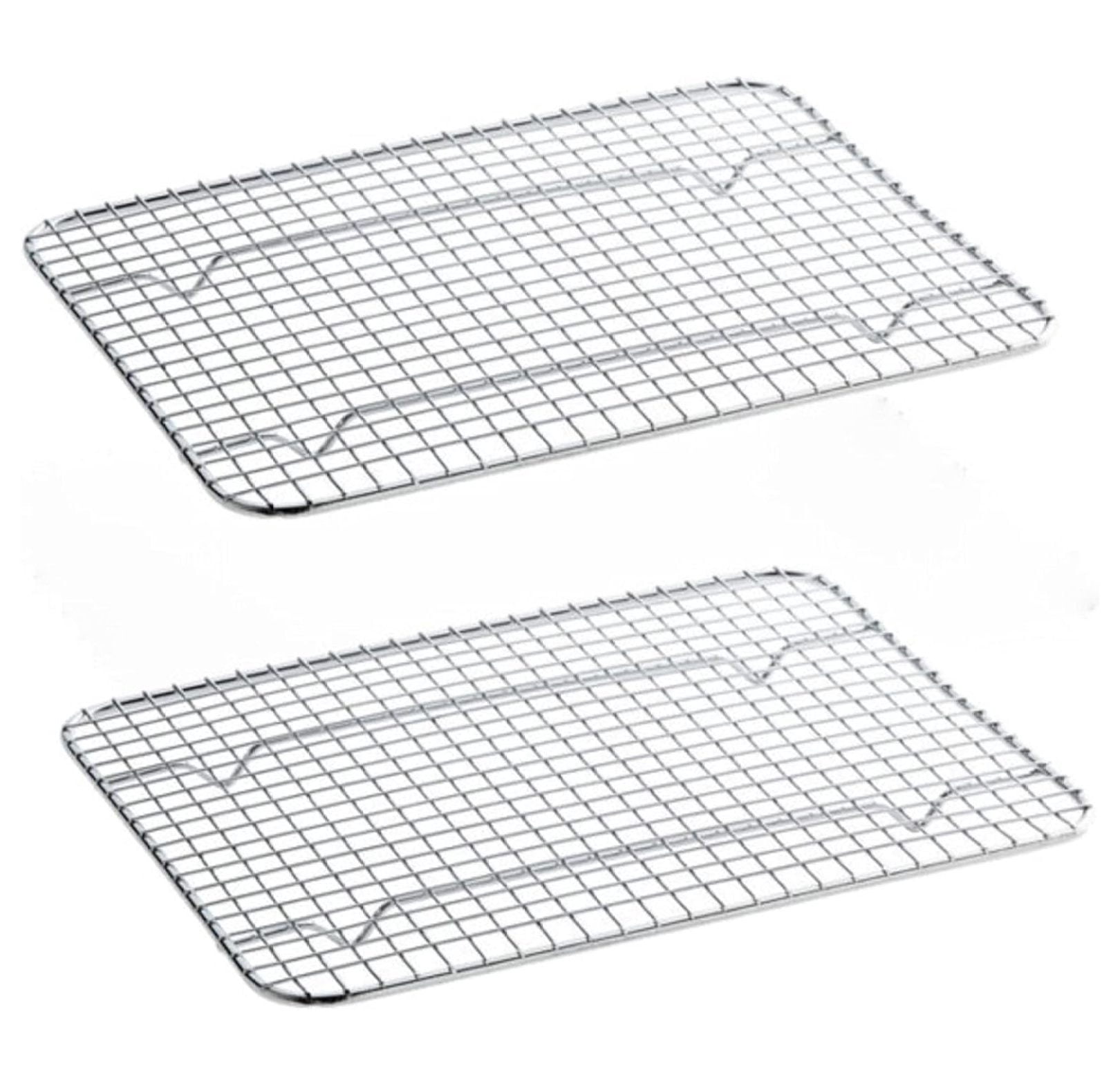 8"x 10" Half Size Rectangular Wire Pan Grate Chrome-Plated Set of 2 ...