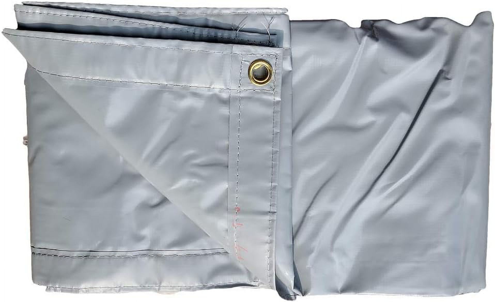 8 x 10 Heavy Duty Waterproof Vinyl Trailer Tarp with 10 pc Rubber ...