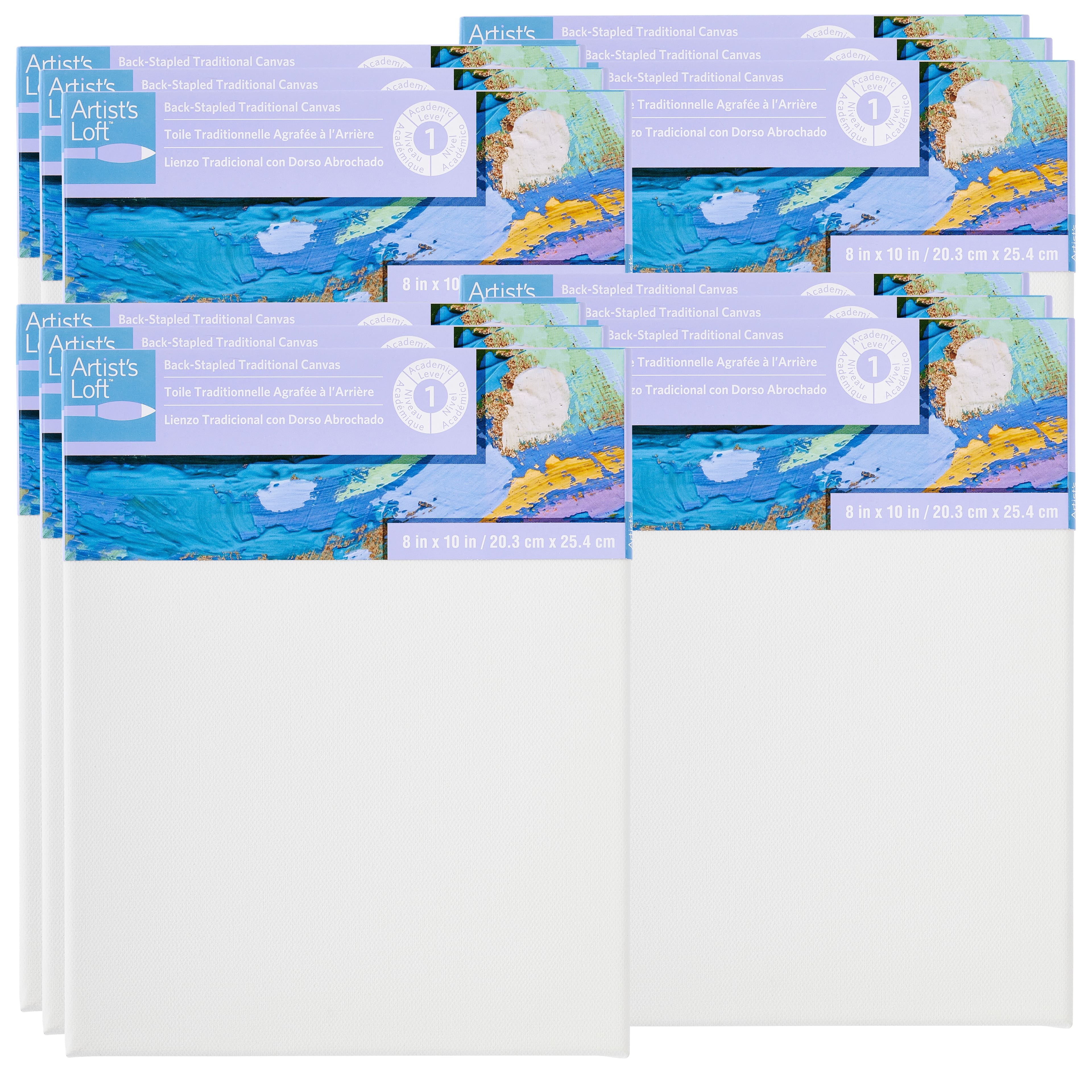 8" x 10" Level 1 Back Stapled Traditional Canvas by Artist's Loft ...