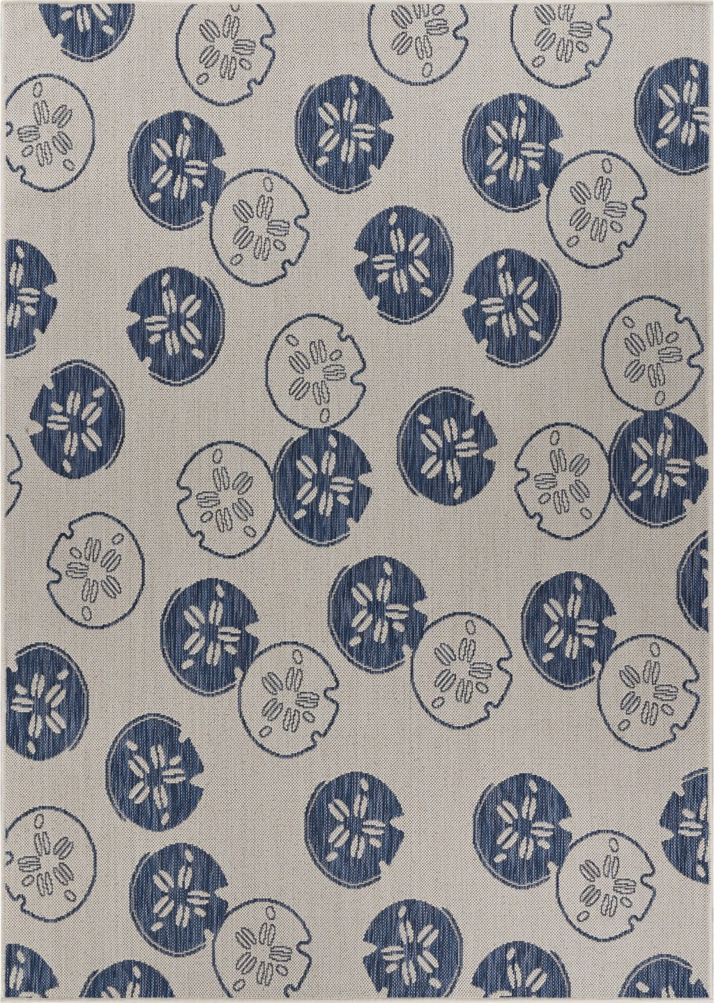 8â€™ x 10â€™ Navy Sand Dollar Indoor Outdoor Area Rug - Walmart.com