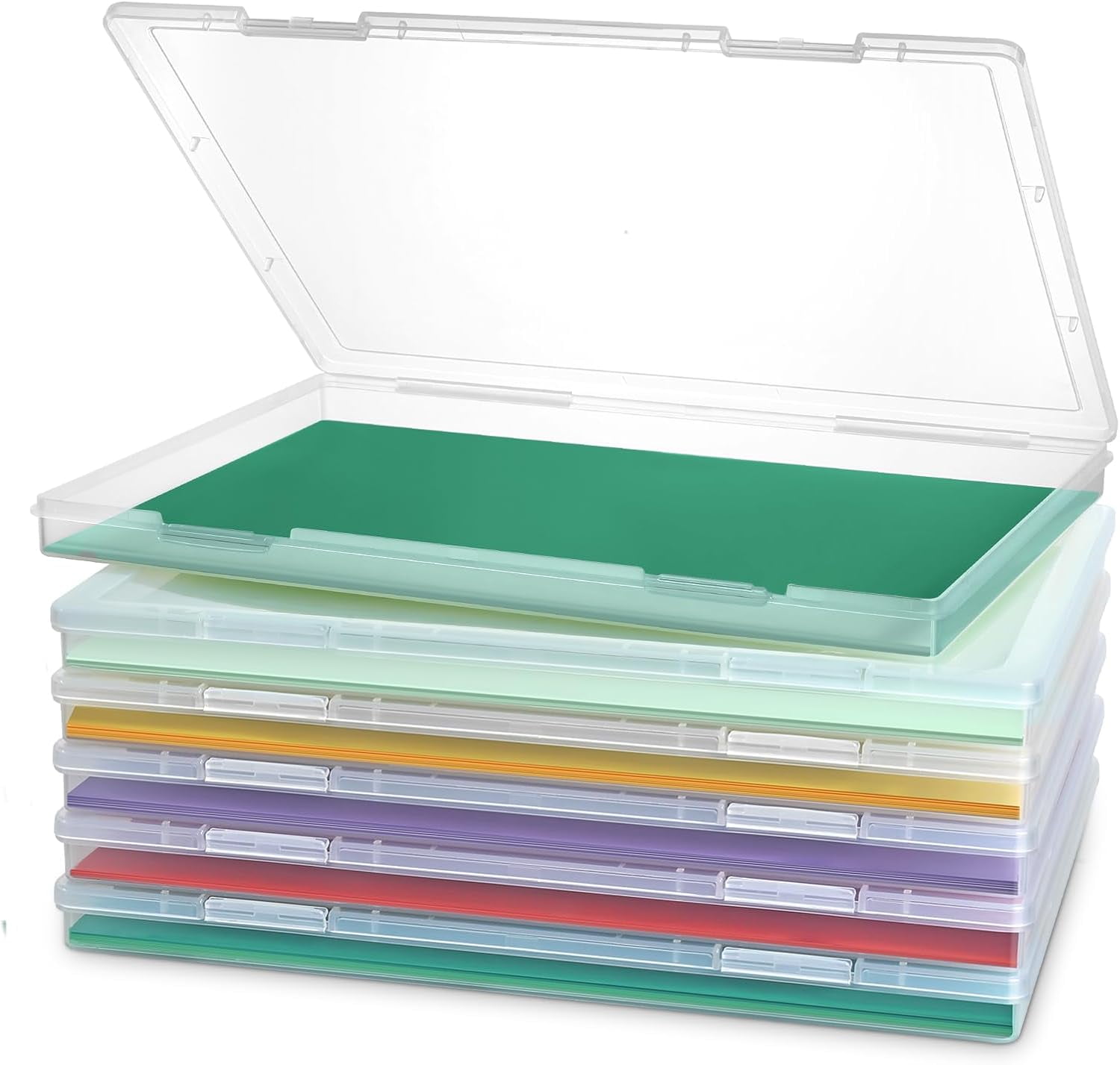 8 x 10 Photo Storage Box, 6 Pack Scrapbook Papers Storage Containers ...