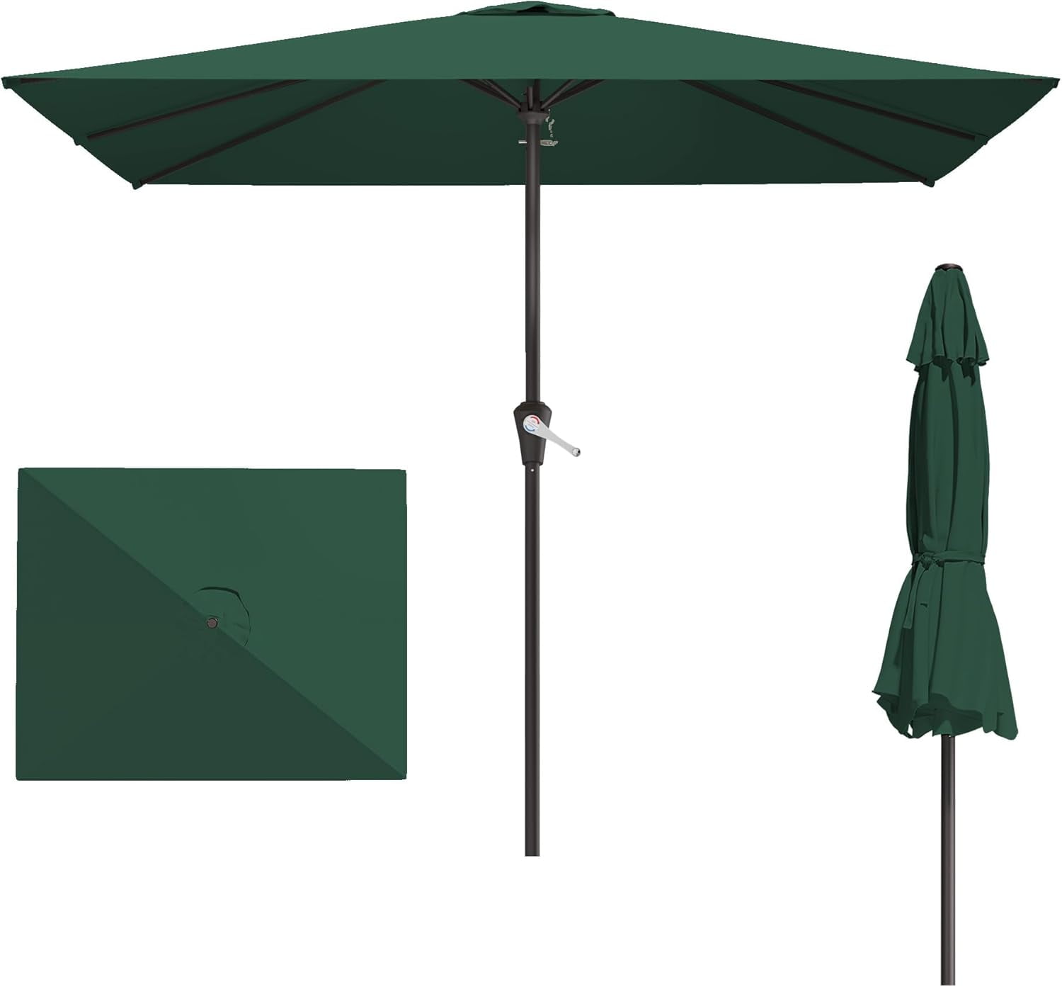 8' x 10' Rectangular Patio Umbrellas for Outdoor, Outdoor Table ...