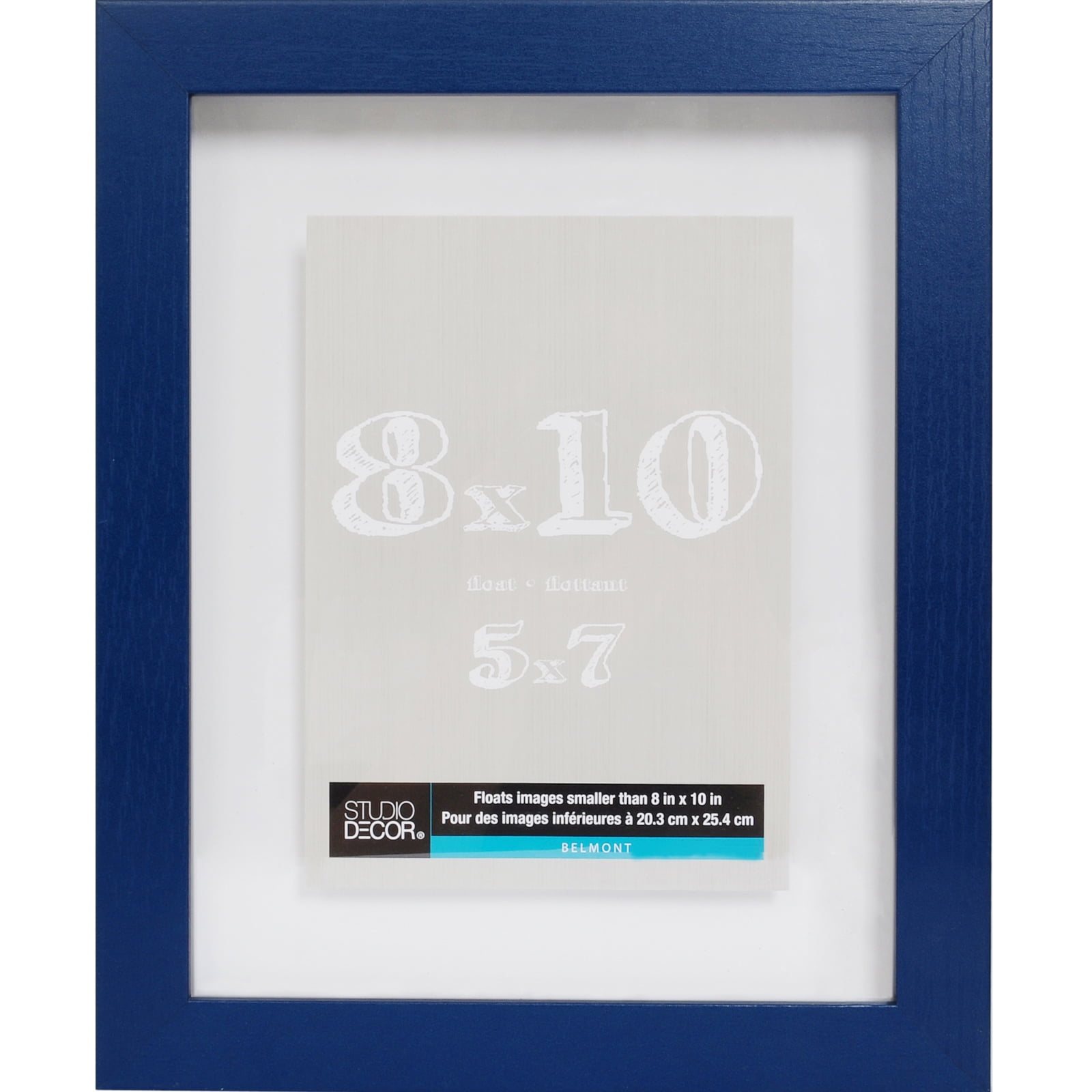 8" x 10" Sapphire Blue Belmont Float Picture Frame by Studio Décor ...