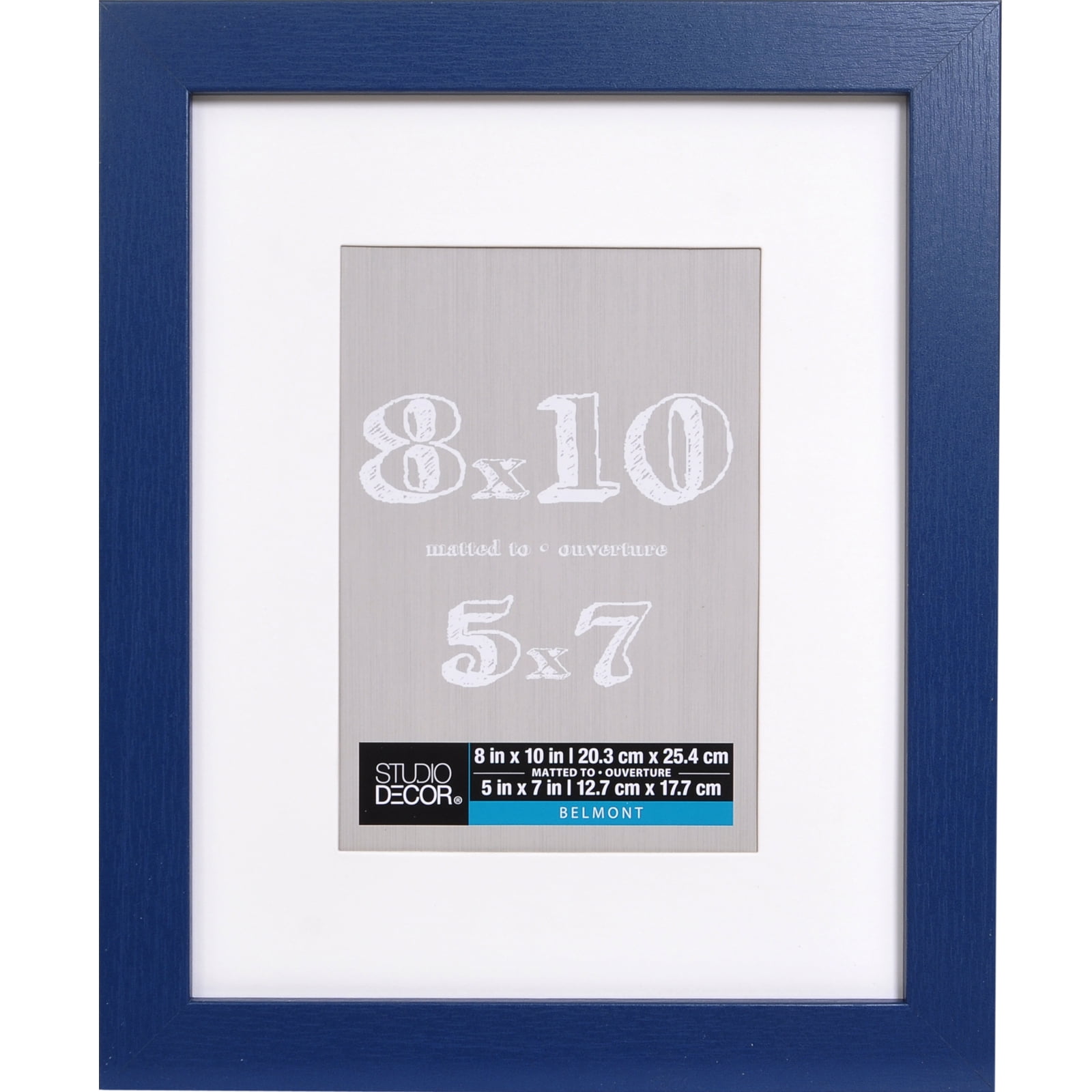 8" x 10" Sapphire Blue Belmont Picture Frame with Mat by Studio Décor ...