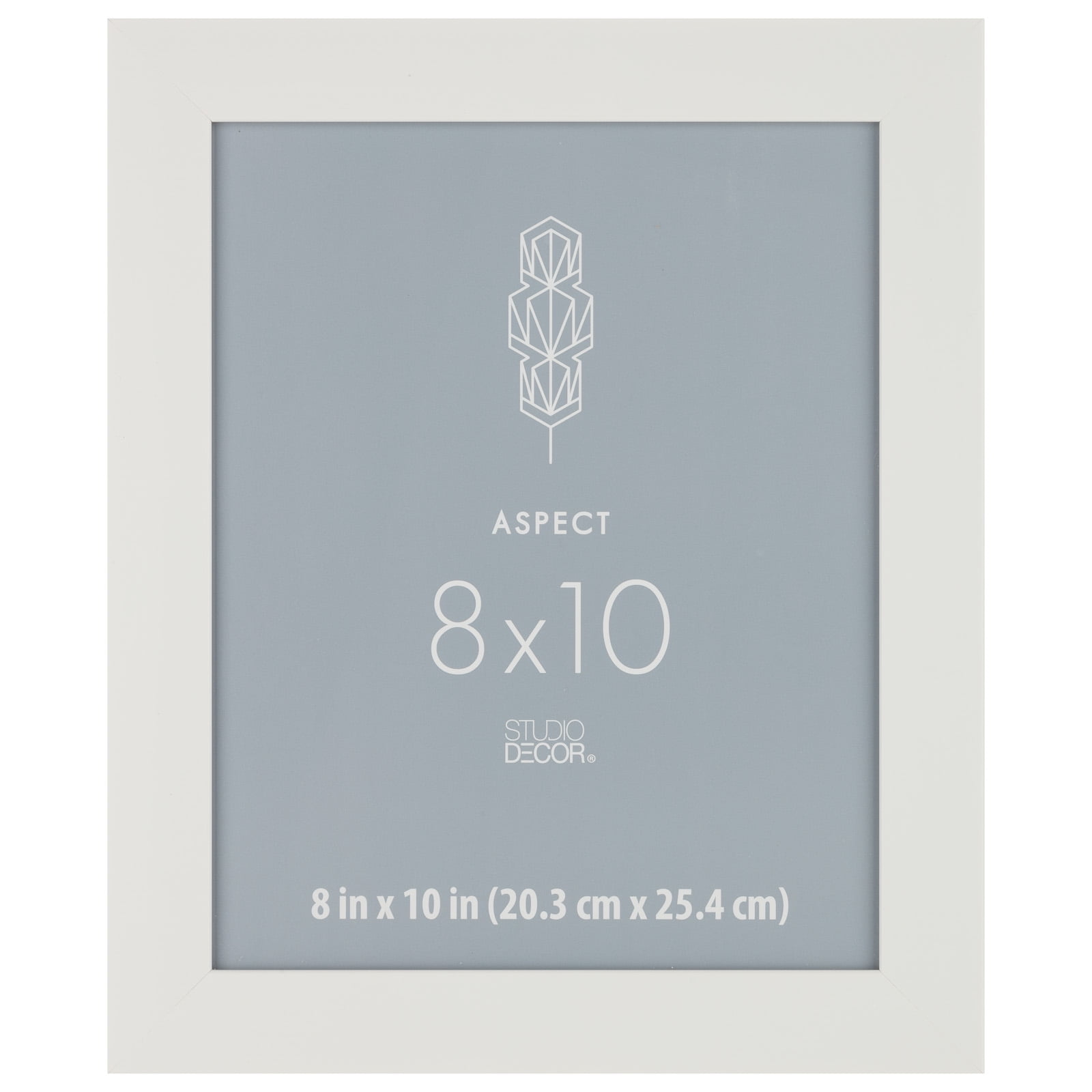 8" x 10" White Aspect Wide Frame by Studio Décor - Includes Pre ...
