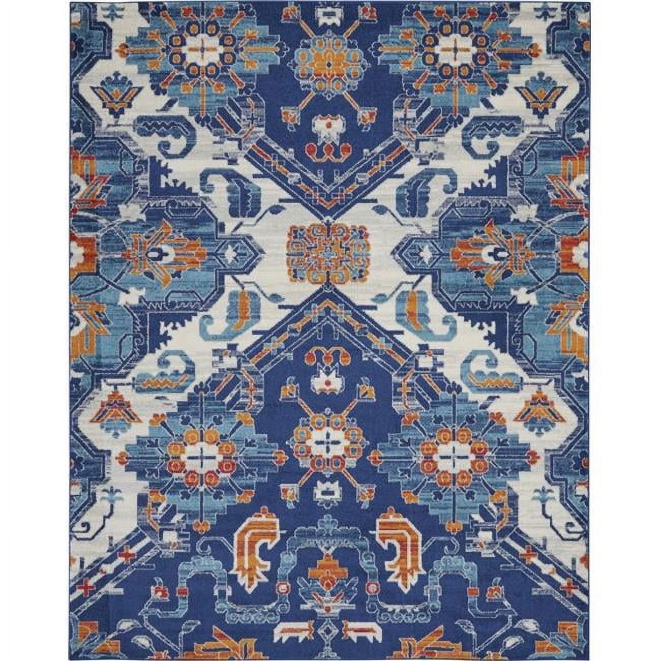 8 x 10 ft. Blue & Ivory Persian Patterns Area Rug - Walmart.com