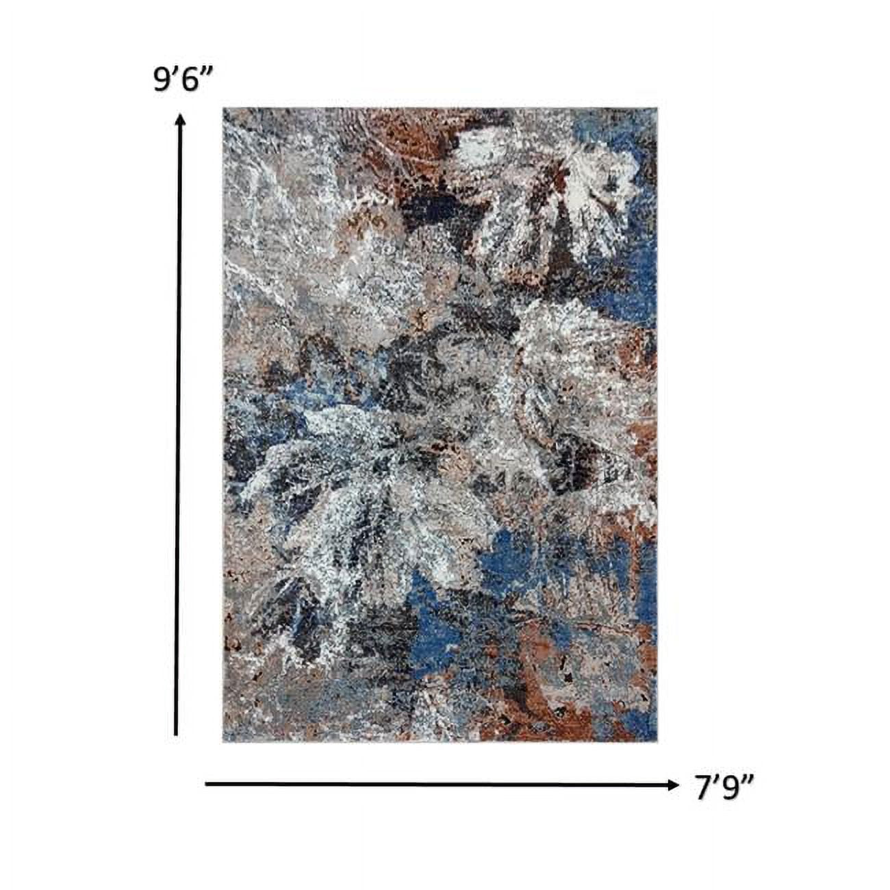 8 x 10 ft. Gray Abstract Foliage Area Rug - Gray - 8' x 10' - Walmart.com