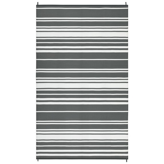 8 x 10 ft Plastic Gray Rectangular Beach Front Porches Patio Picnic RV ...