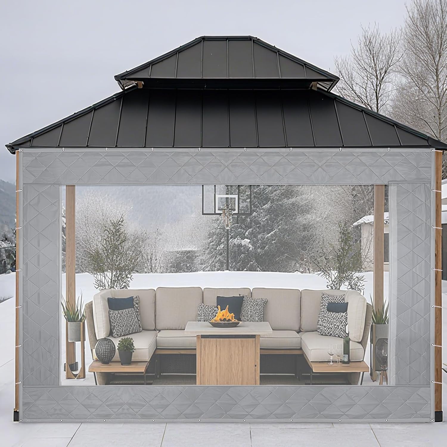8 x 10 ft Thermal Insulated for Patio Pergola Porch Gazebos Balcony ...