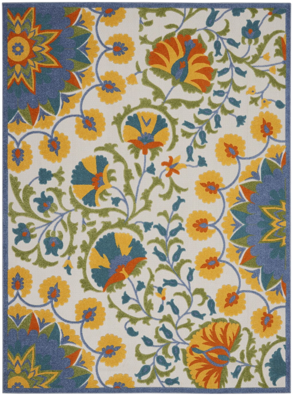 7â€™ x 10' Multi Medallion Indoor Outdoor Area Rug - Walmart.com