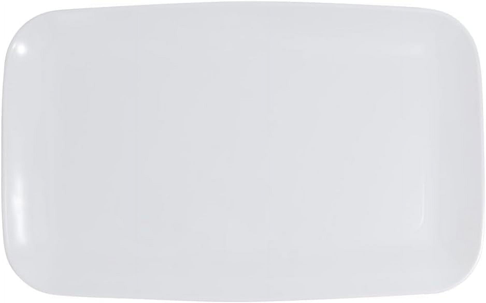 18" x 11" inch Disposable Rectangular White Plastic Serving Tray, China ...
