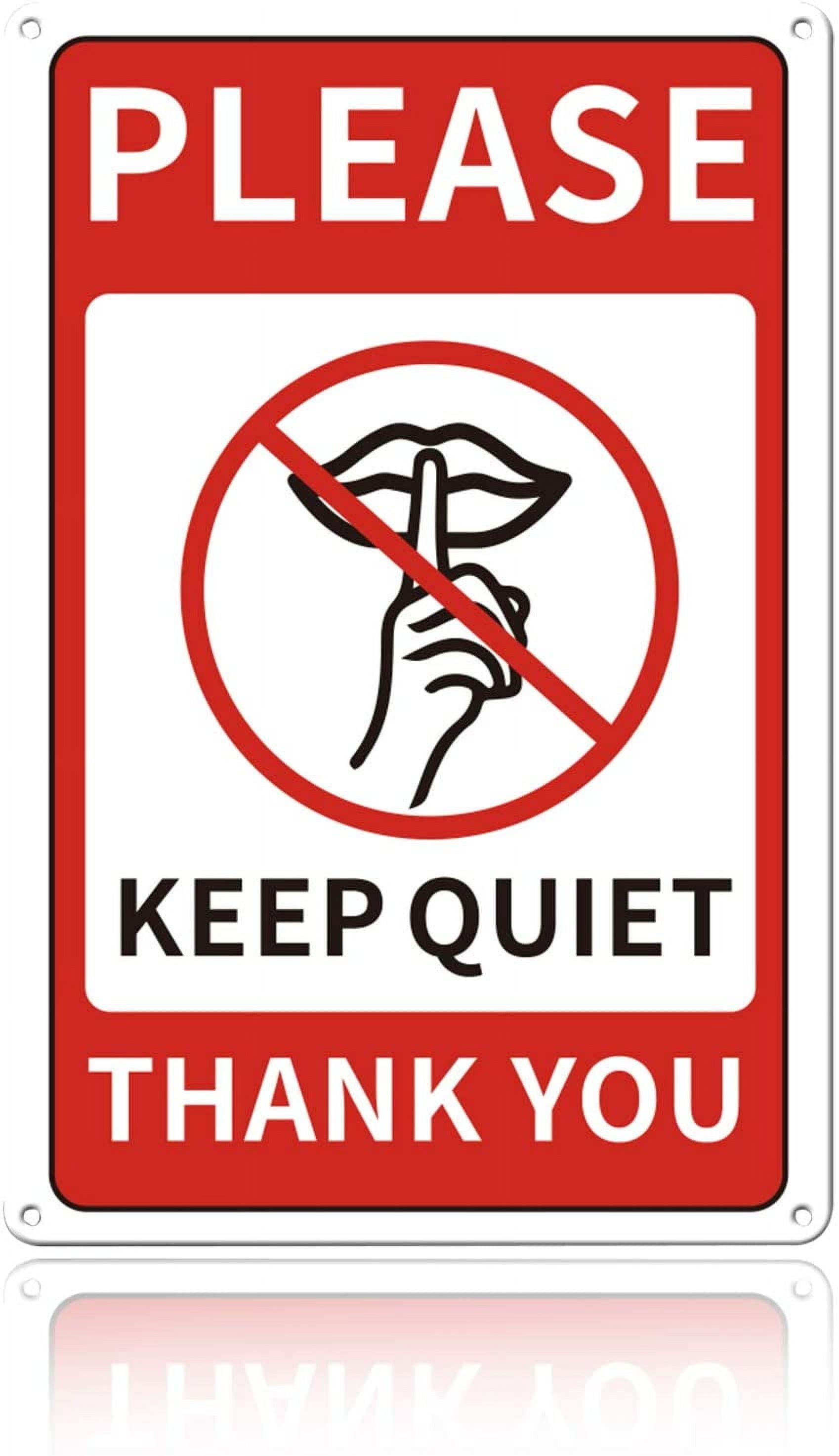 8 x 12 Inch 35 mil Aluminium Mute Sign for Home Office or Commercial ...