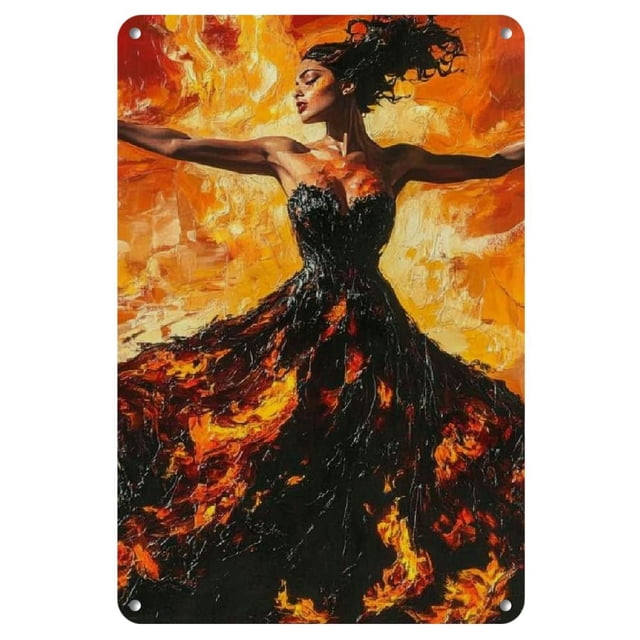 8" x 12" Iron sheet painting Wall Art - Sensual and Deadly Dancer ...