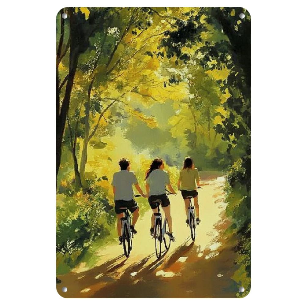 8"x 12" Iron sheet painting Wall Art - Valentine's Delight on Bicycle ...