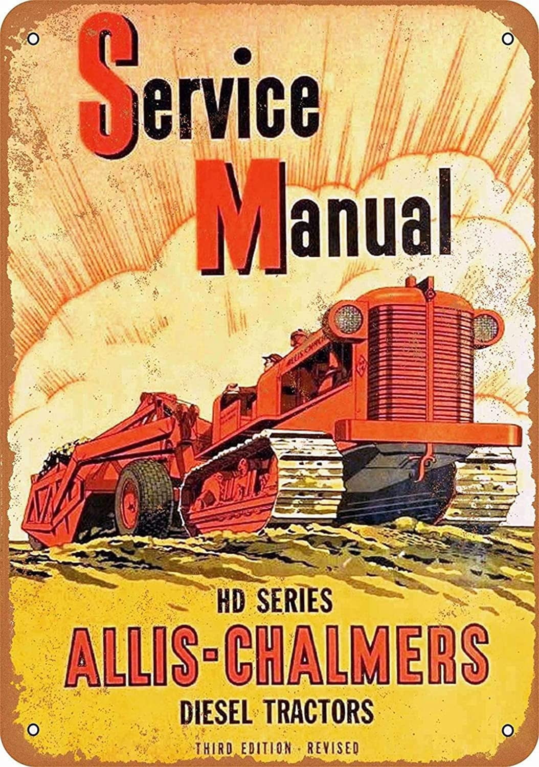 8 x 12 Metal Tin Sign - Allis-Chalmers Tractors - Vintage Wall Decor ...